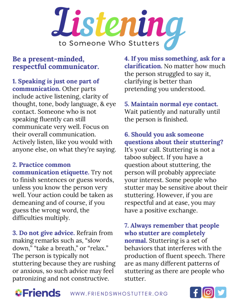 Stuttering 101 - Friends